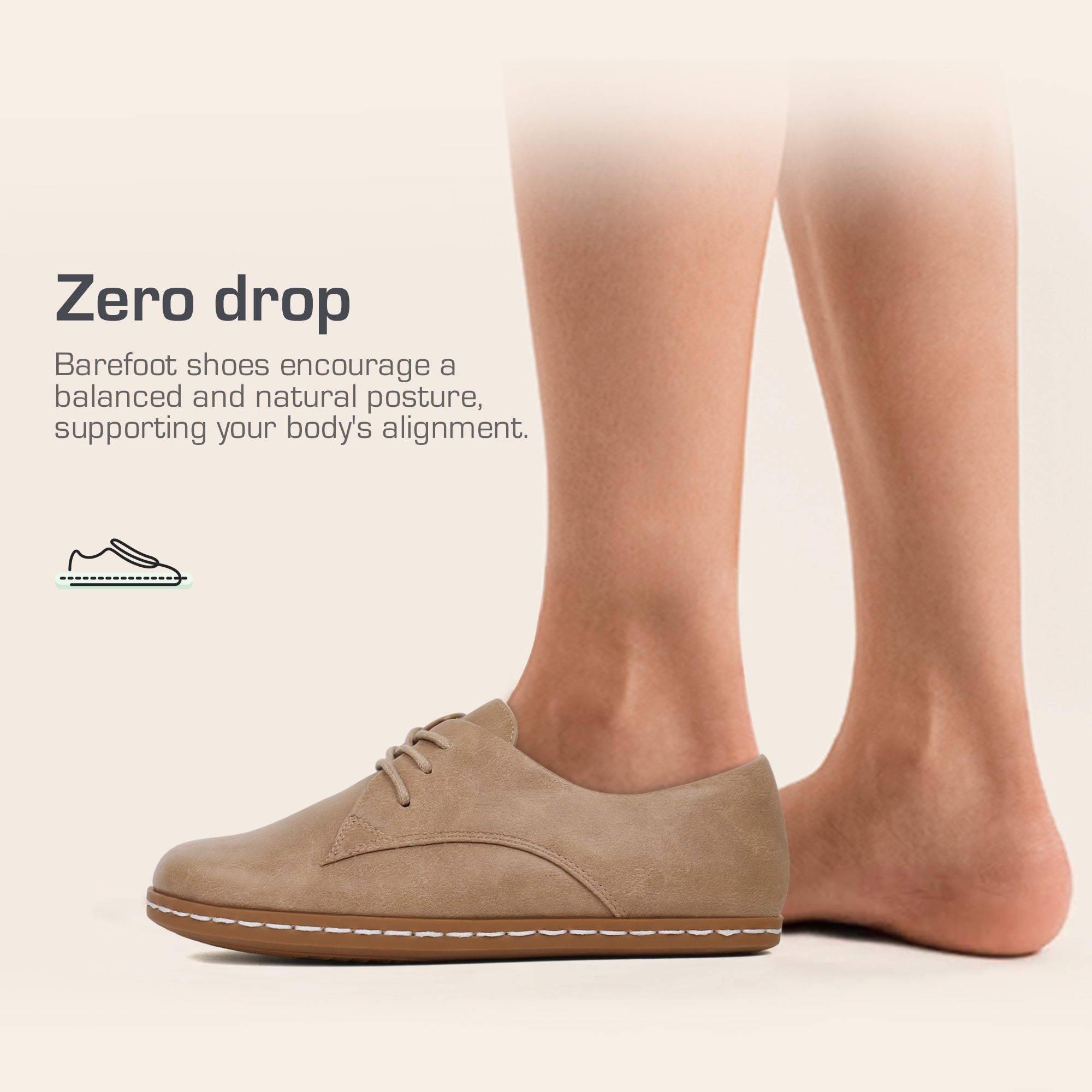 Ortho+rest Women Barefoot Shoes Zero Drop Oxford-Pamela