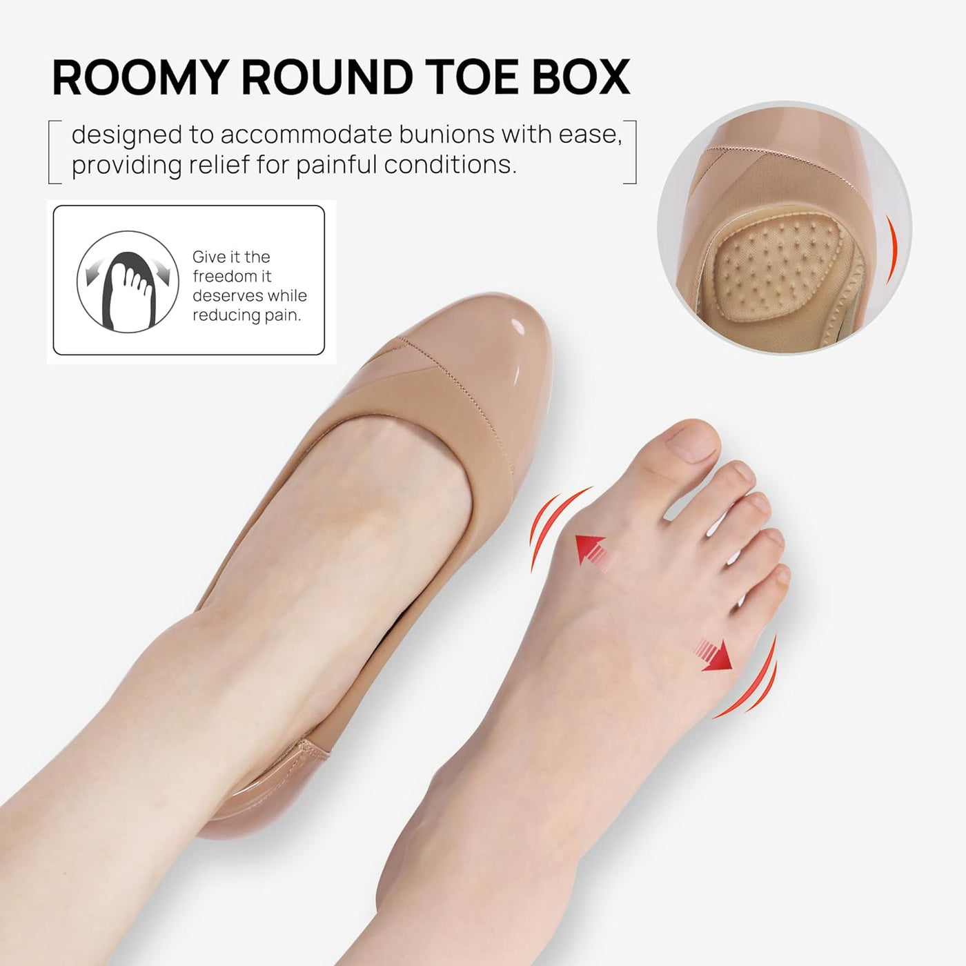 Ortho+rest Women Bunion Dress Shoes Low Heel Orthopedic Pumps-Nova